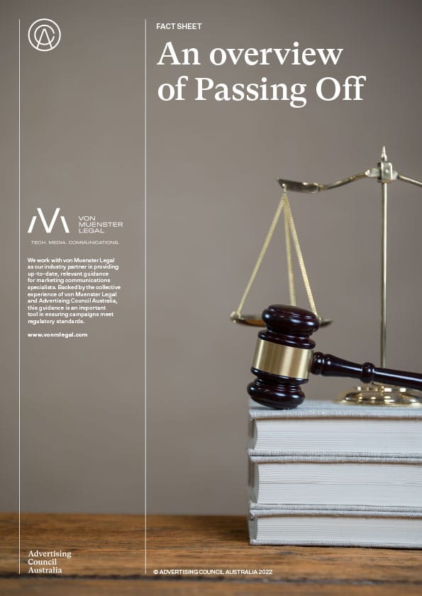 ACA Fact Sheet – 4. An overview of Passing Off - Advertising Council ...