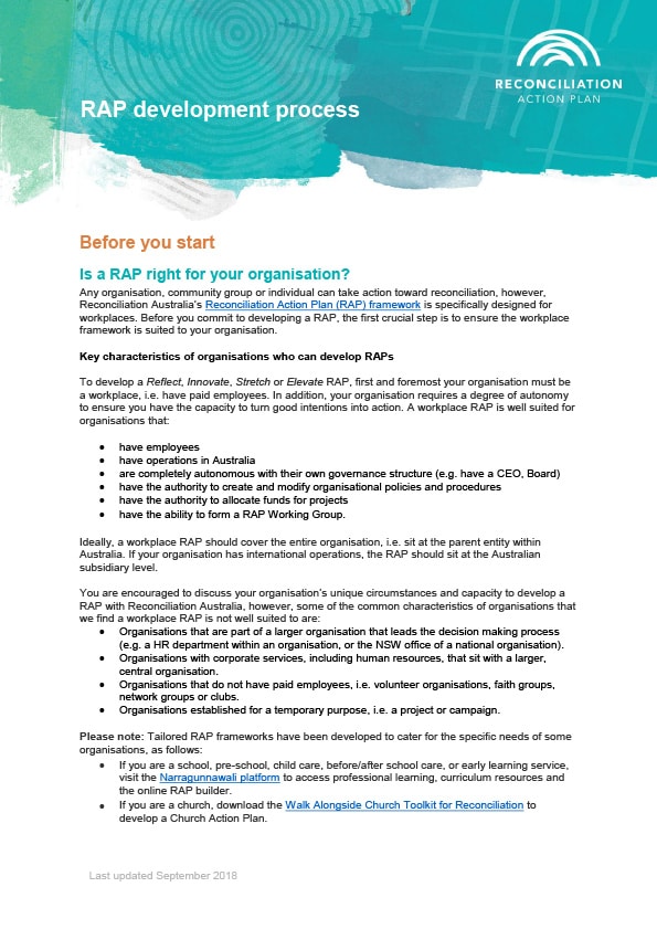 RA - RAP development process - Advertising Council Australia